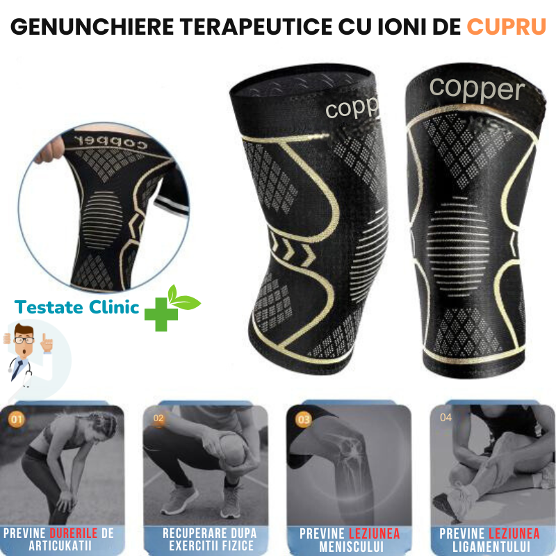 Genunchiere Terapeutice cu ioni de cupru